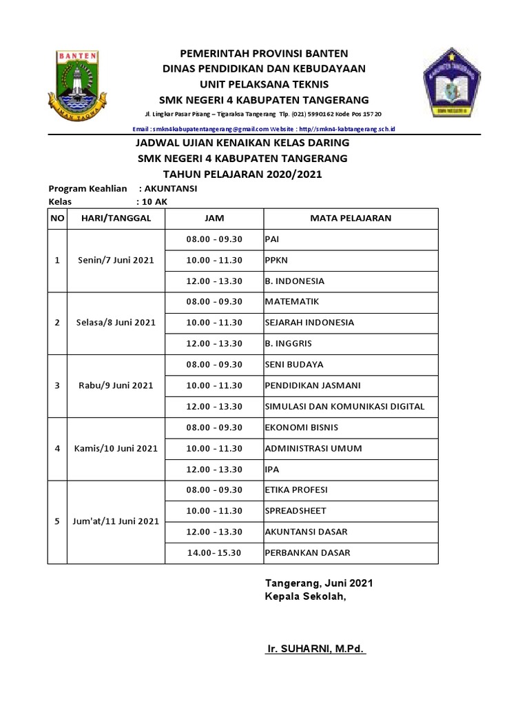 Jadwal Ukk | PDF