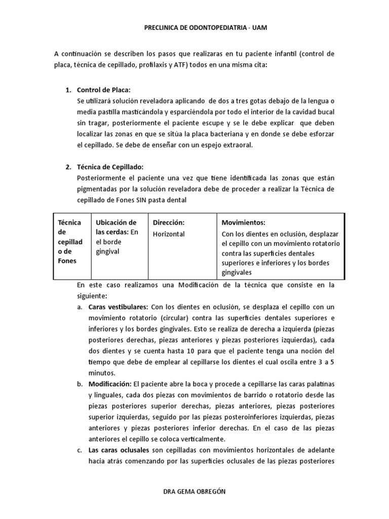 Aplicación de Flúor Paso A Paso | PDF