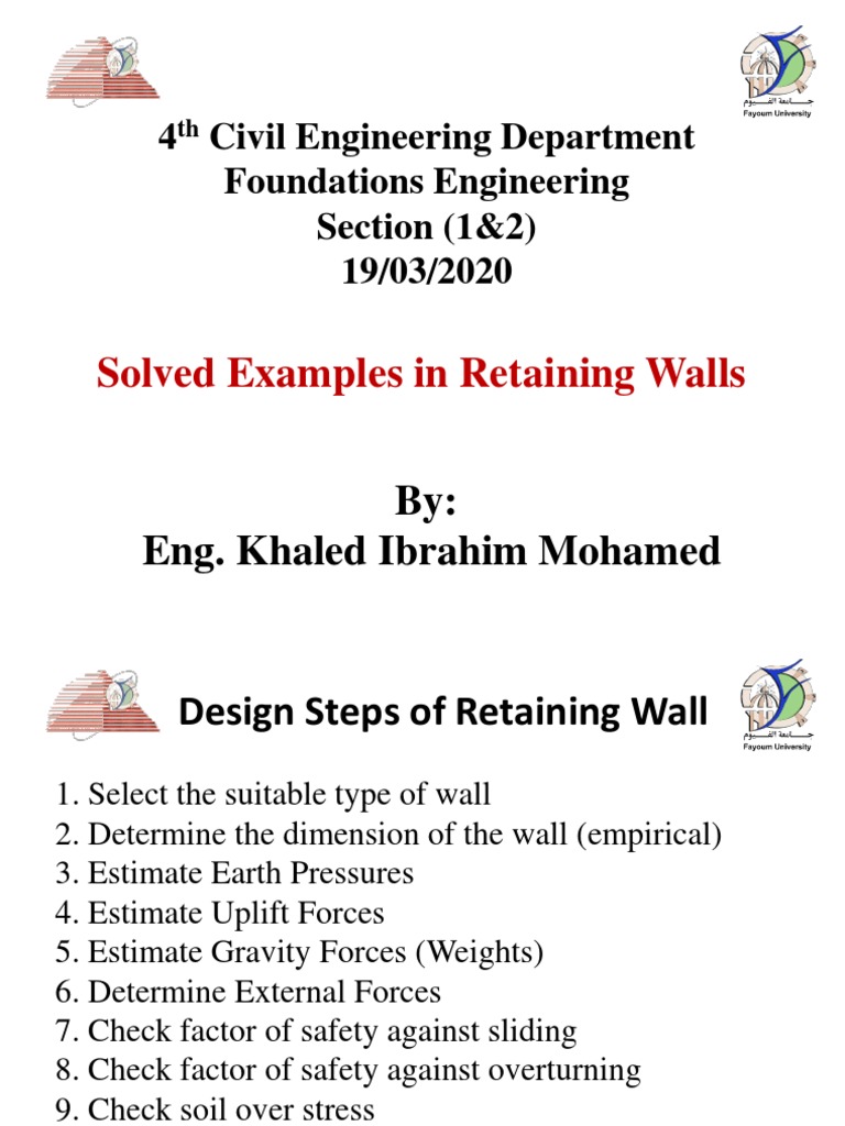 Retaining Walls (Section1&2&3) v.01 | PDF | Technology & Engineering