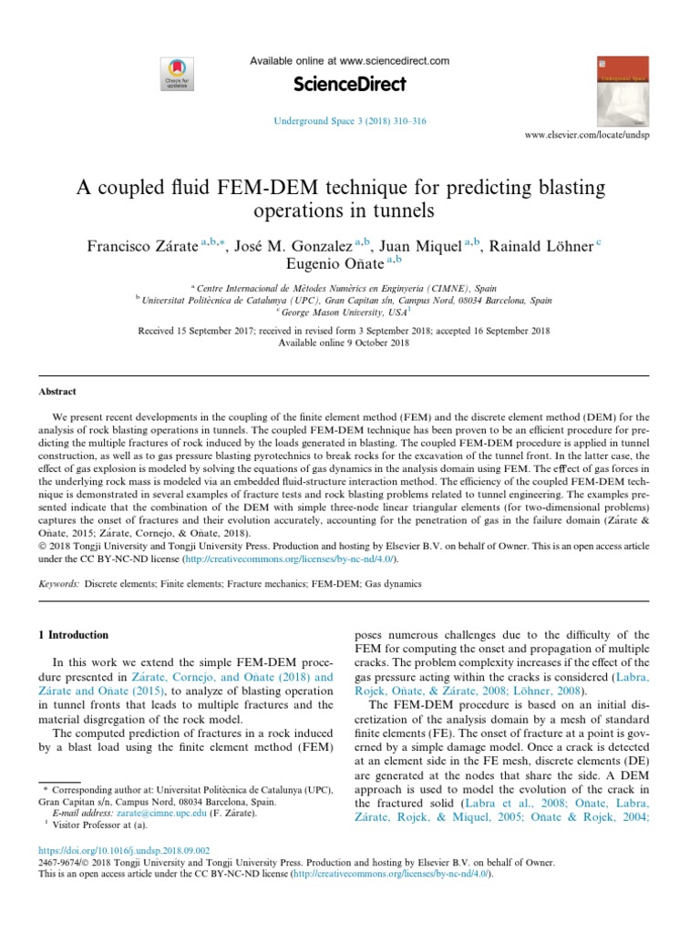 A Coupled FEM-DeM Approach For Predicting Blasting Operations in ...