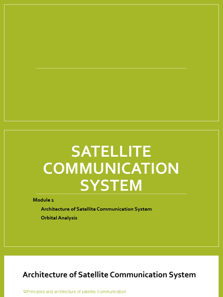 Satellite Communication System Overview | PDF