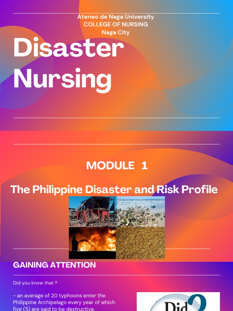 Module 1 Disaster Nursing | PDF | Natural Disasters | Emergency Management