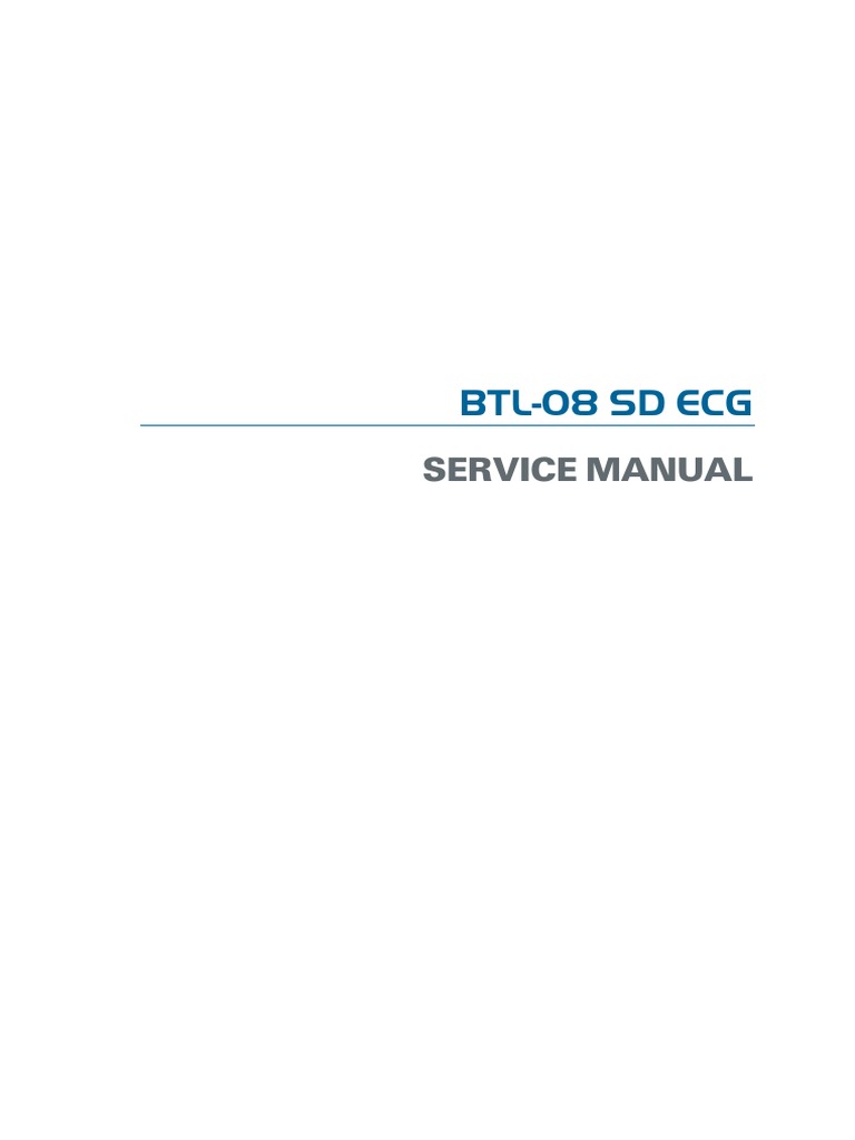 071-82 - btl-08 SD Ecg Service Manual - En100 | PDF