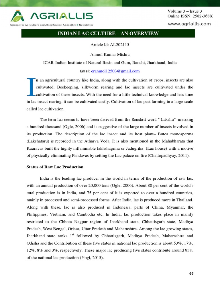 Indian Lac Culture - An Overview | PDF