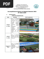 Brigada Individual Accomplishment Report | PDF