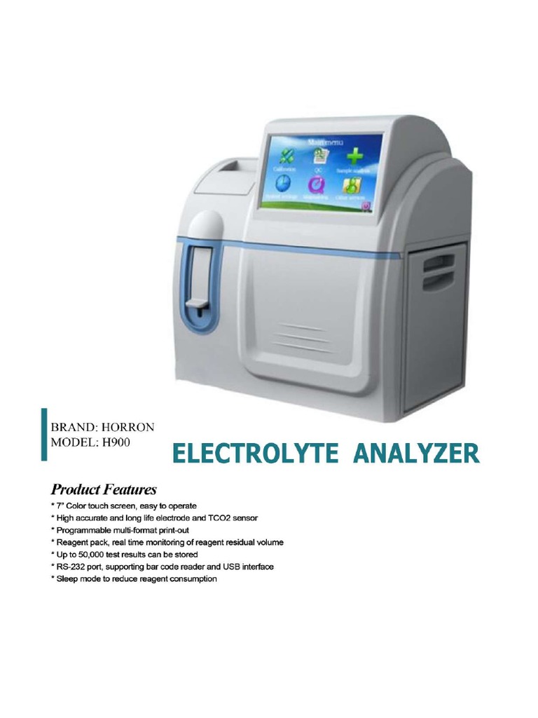 Electrolyte Analyzer Brochure | PDF