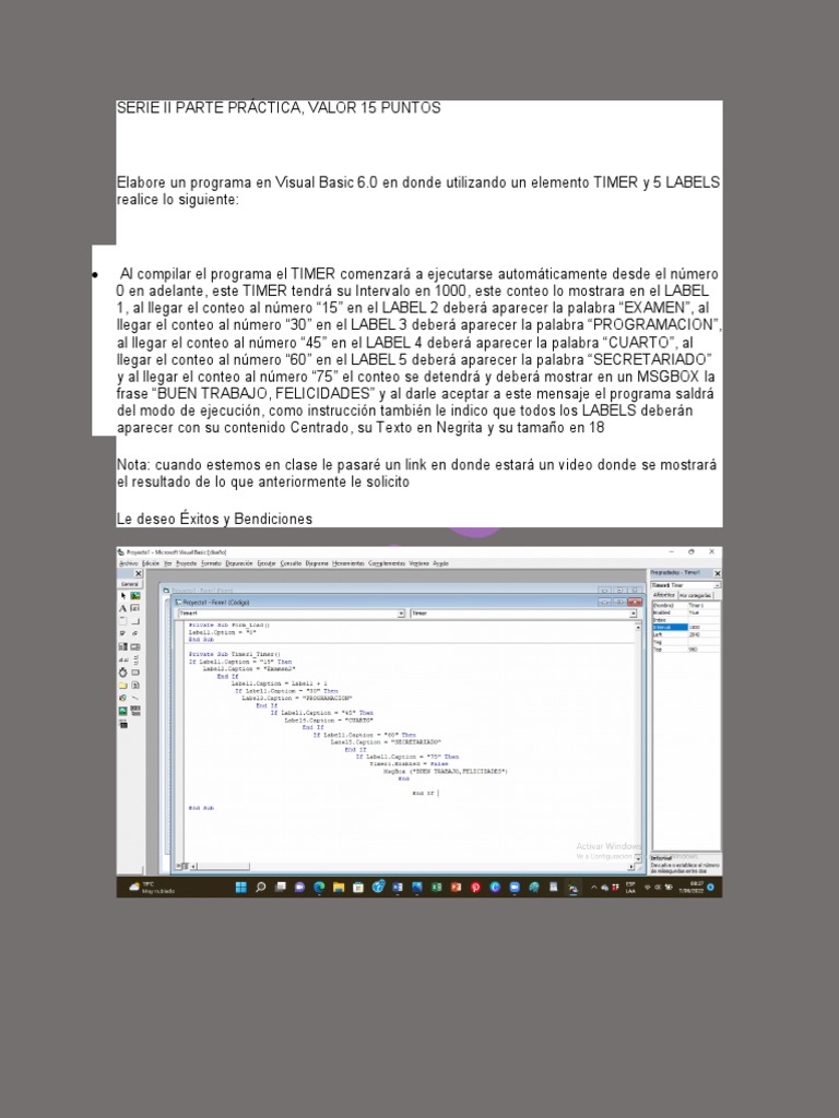 Examen Practico Programacion | PDF
