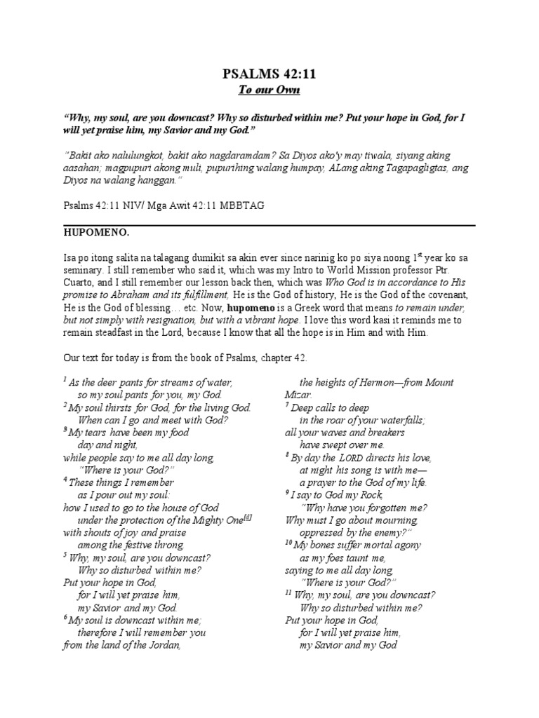 Psalms 42 11 | PDF