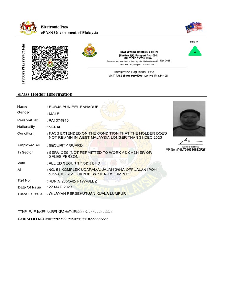 Eplks - Gaa-1060 - Purja Pun Rel Bahadur | PDF | Immigration Law ...