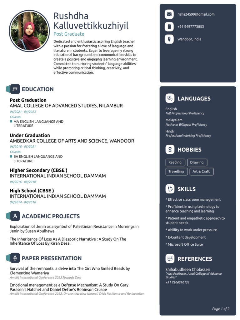 Rushdha's Resume Updated | PDF