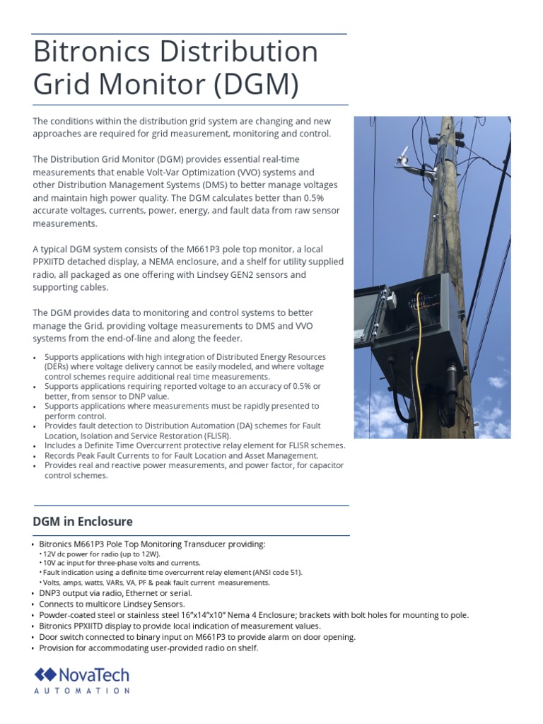 Bitronics Distribution Grid Monitor Datasheet 061223 1686593474 | PDF ...