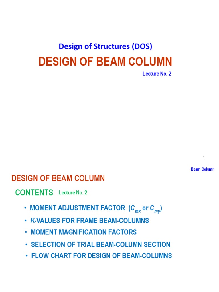 DOS - Beam Column - 2 | PDF | Beam (Structure) | Bending
