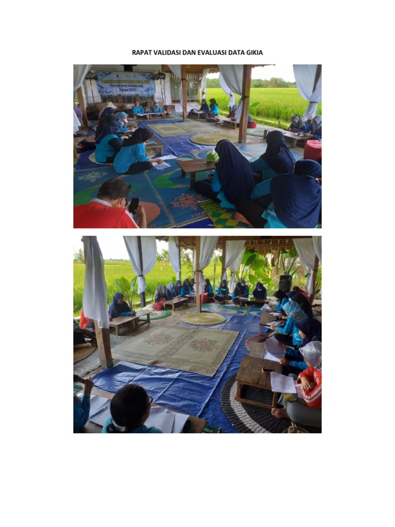 Rapat Validasi Dan Evaluasi Data Gikia | PDF
