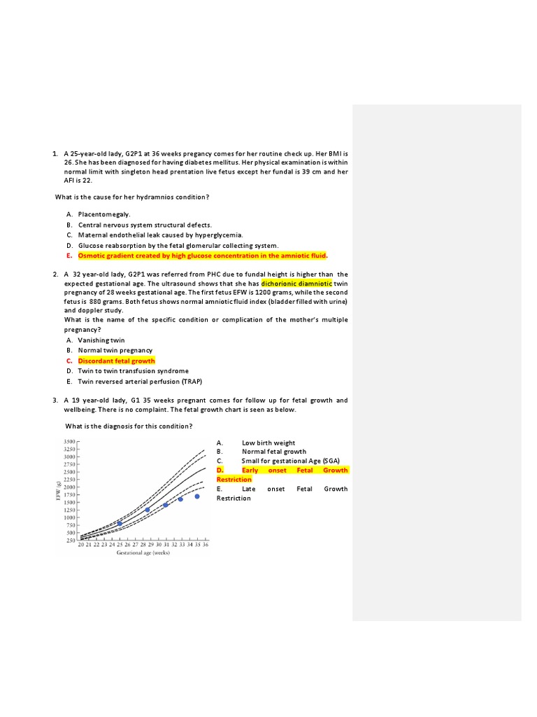 Contoh Soal Fetomaternal | PDF | Cervical Cancer | Childbirth