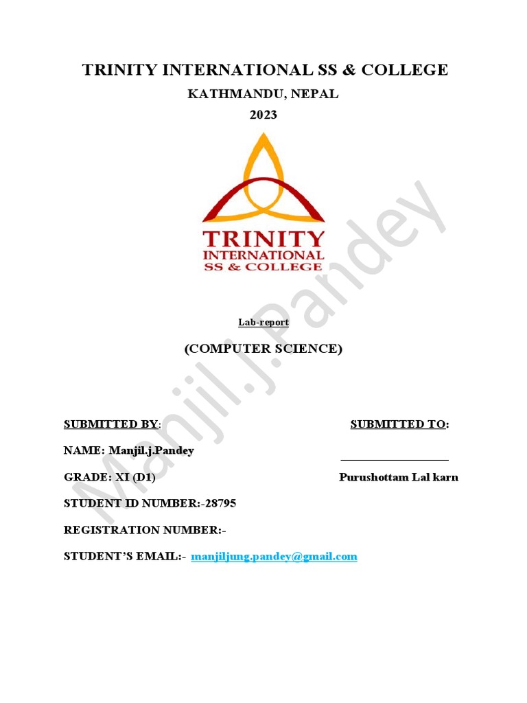 Trinity International Ss11 | PDF