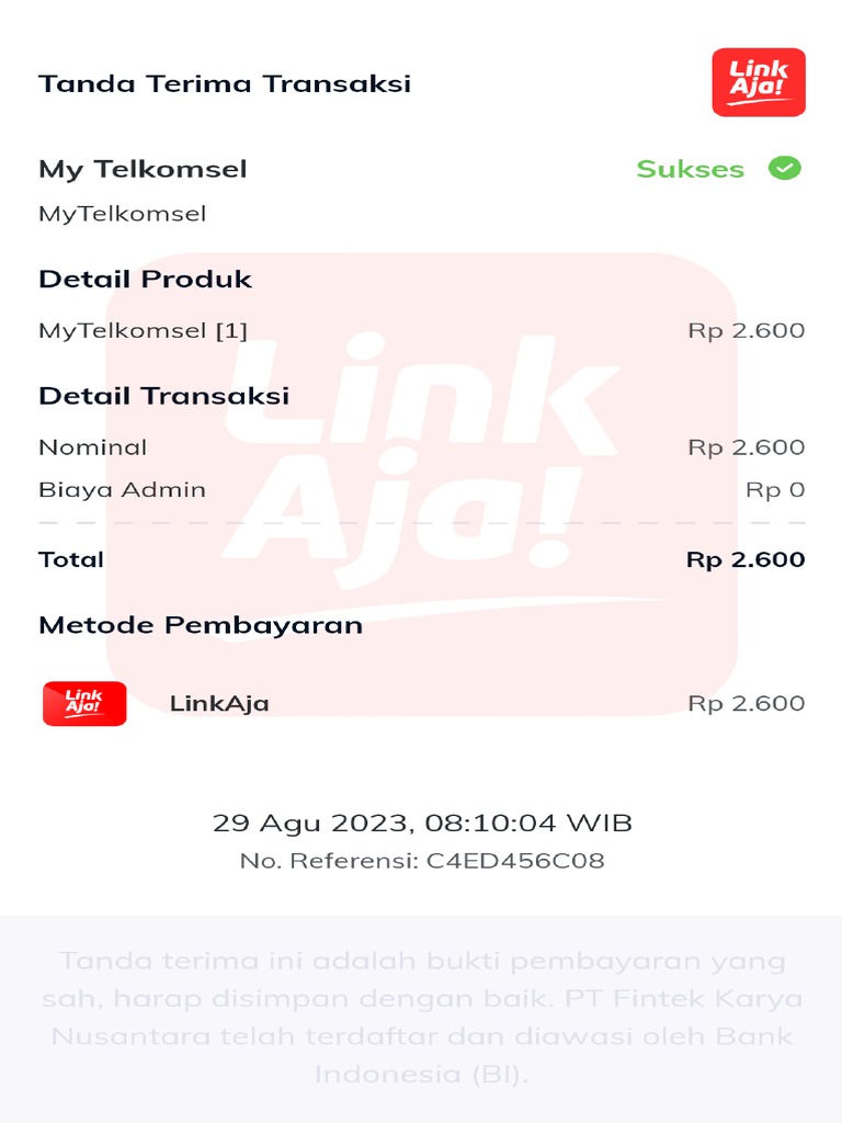 LinkAja RECEIPT 20230901 133914 20230901 133914 | PDF