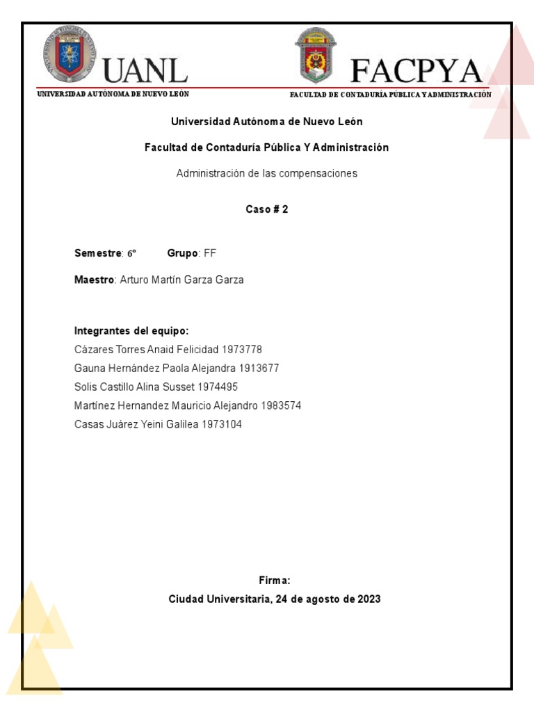 CASO 2 ACOM | PDF | Cuestionario | Business