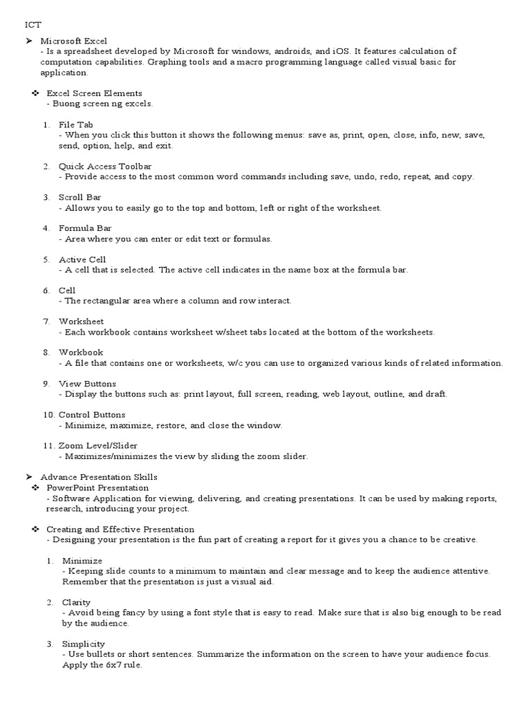 Ict | Download Free PDF | Microsoft Excel | Computing