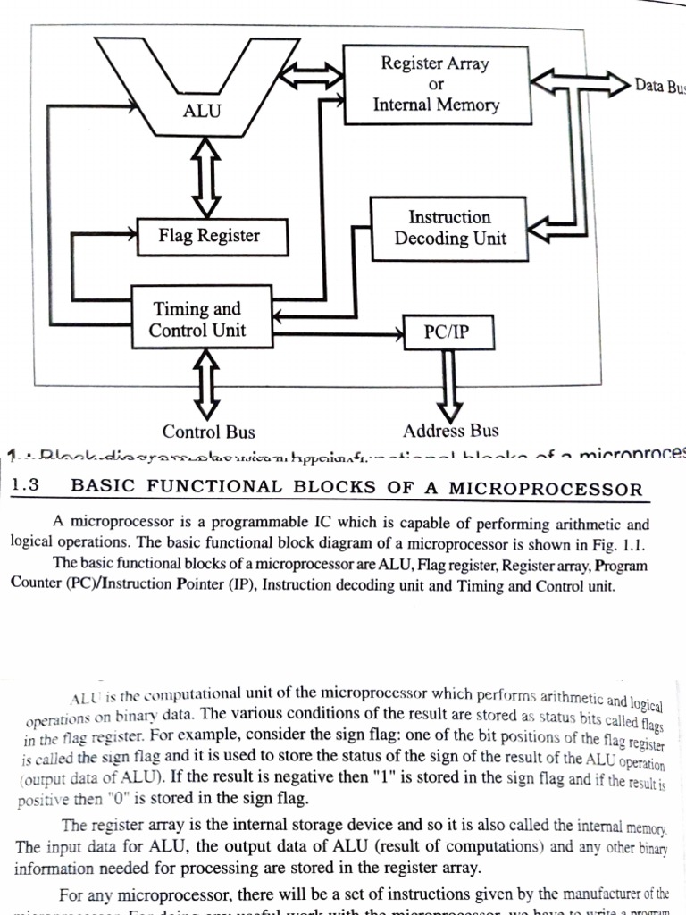 Microprocessor Functional Blocks | PDF | Central Processing Unit | Computer Science