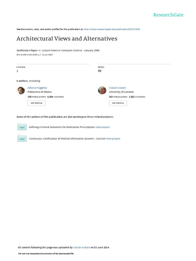 Architectural Views and Alternatives | PDF