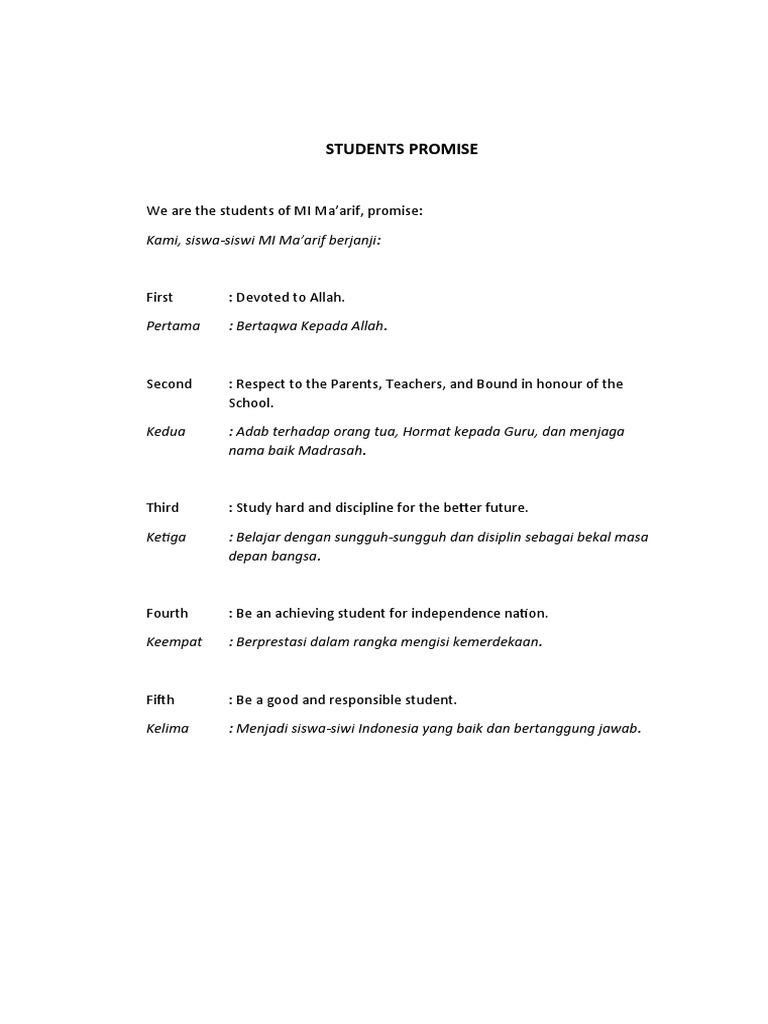 Students Promise | PDF
