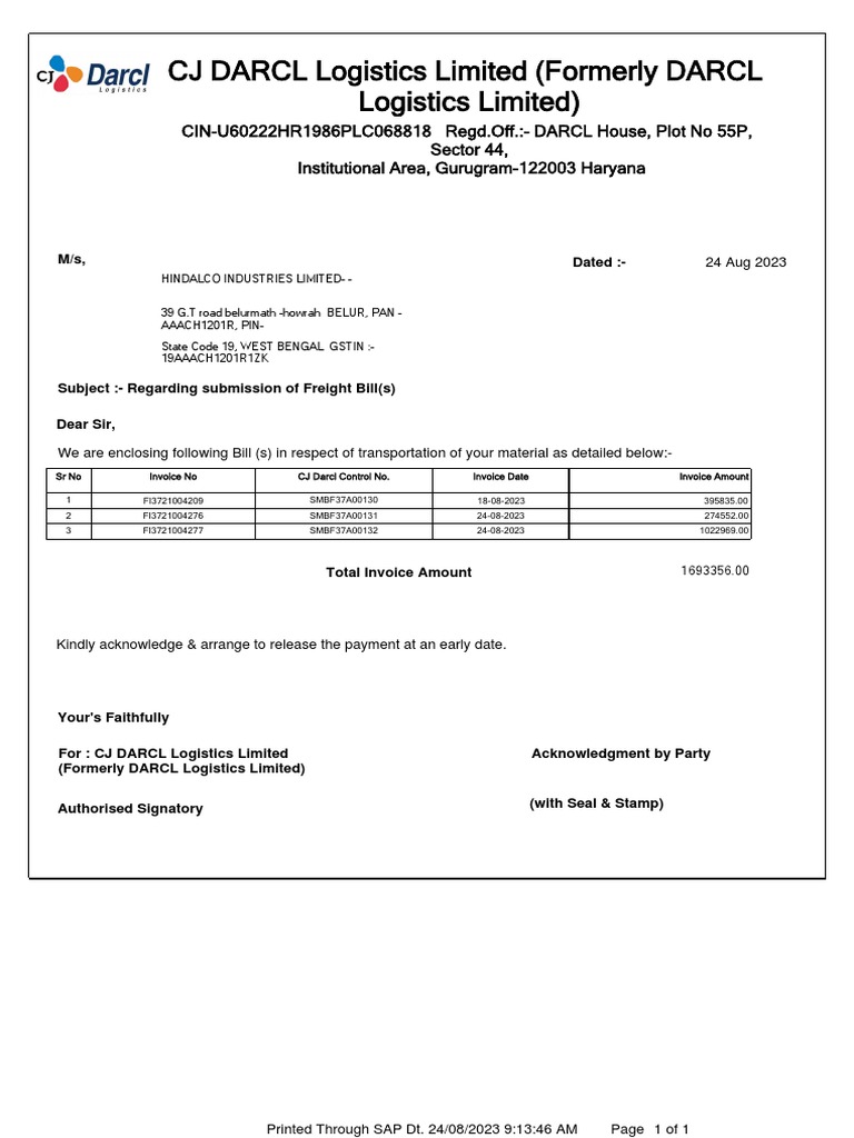 Invoice Submission Format | PDF