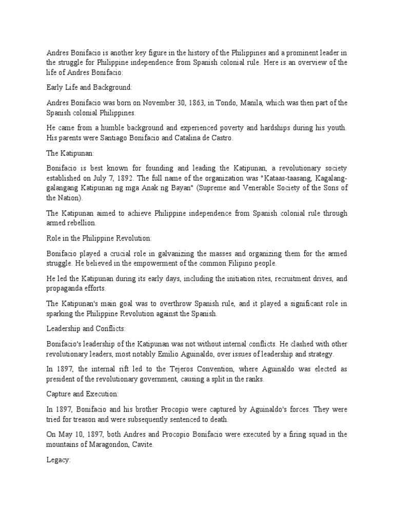 Bibliography of Andres Bonifacio | PDF | Philippines