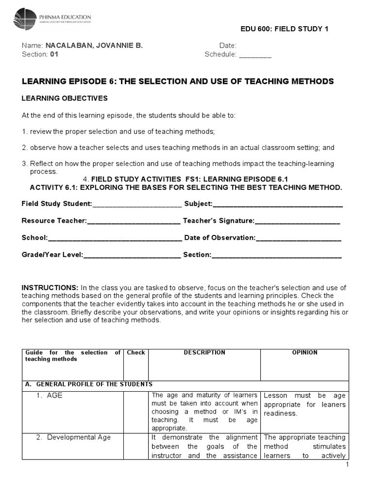 Le #6 PDF | PDF | Learning | Teaching Method