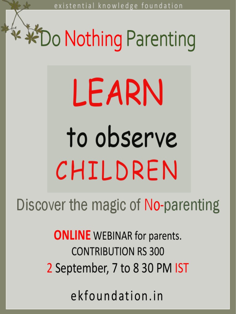 Learn To Observe Children | PDF