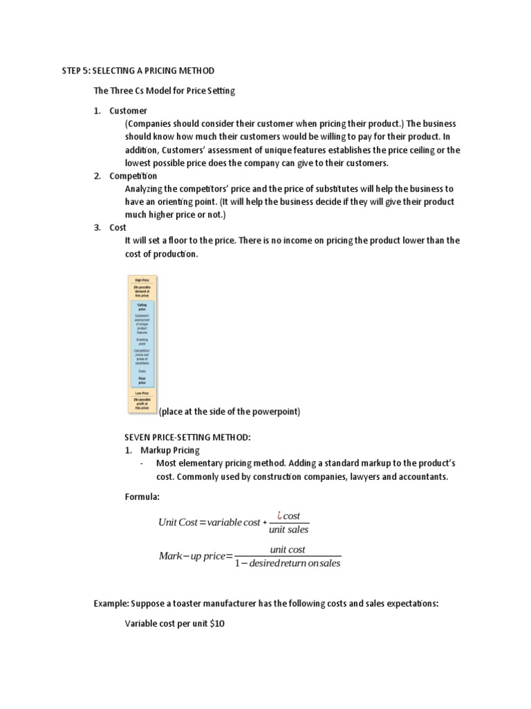 Selecting A Pricing Method | PDF | Auction | Pricing