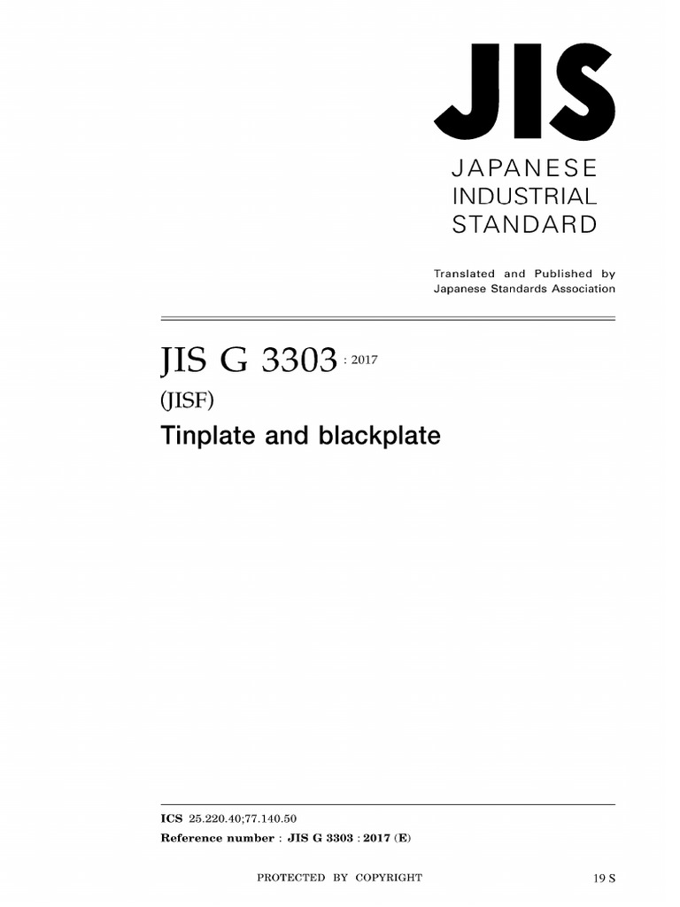 Jis G3303 | PDF