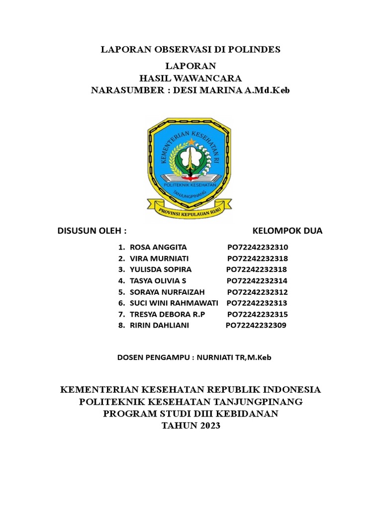 Laporan Observasi Di Polindes 2 | PDF