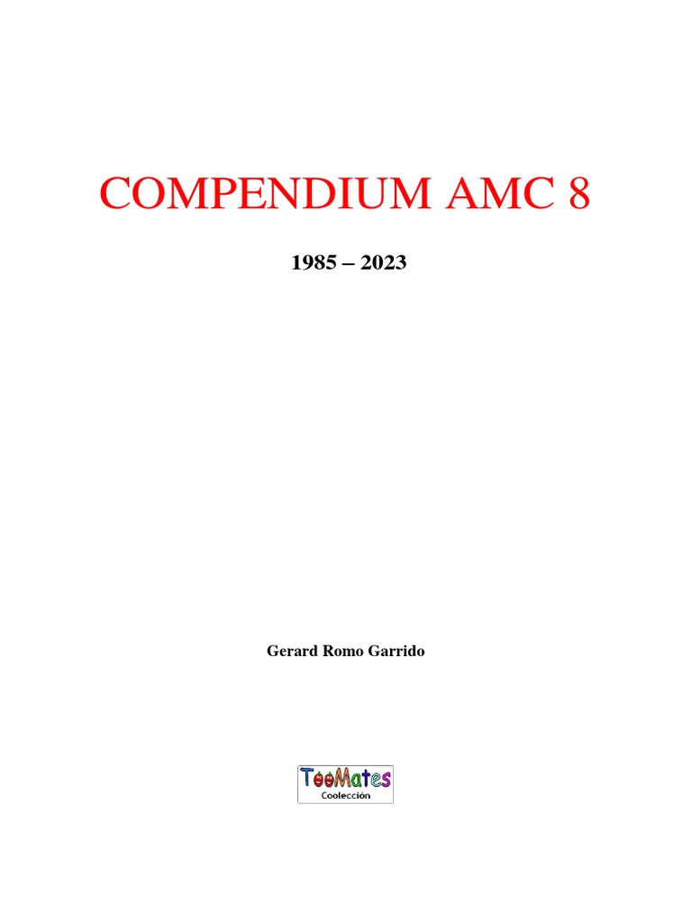Compendium Amc 8 | PDF | Libros | Geometría