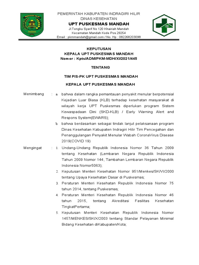 SK Puskesmas | PDF