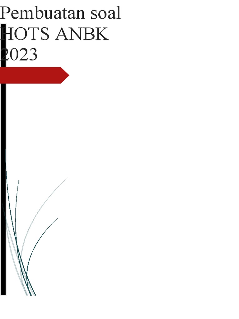 Bimtek Soal Hots 2023 Pak Fajar Kasih | PDF