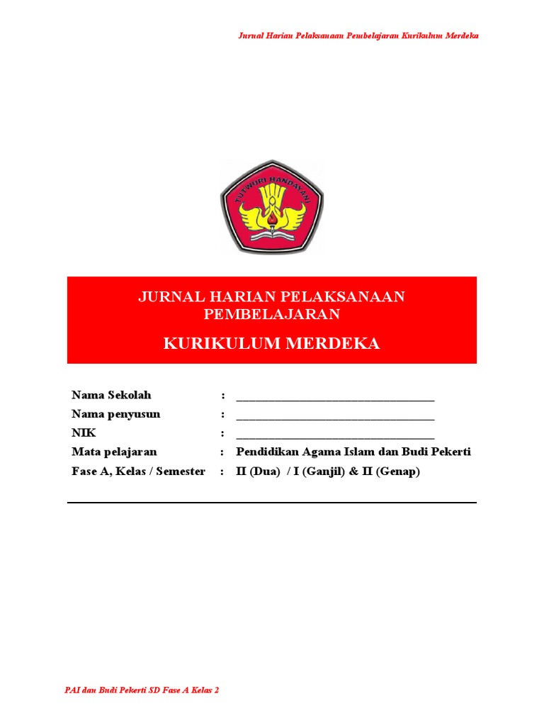 Jurnal Mengajar Harian Kurikulum Merdeka | PDF