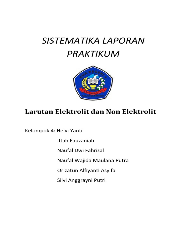 Laporan Praktik Kimia Kel 4 | PDF