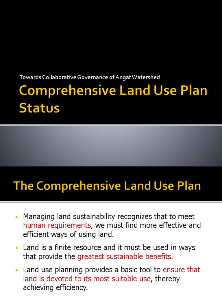 Comprehensive Land Use Plan Status | PDF | Economies