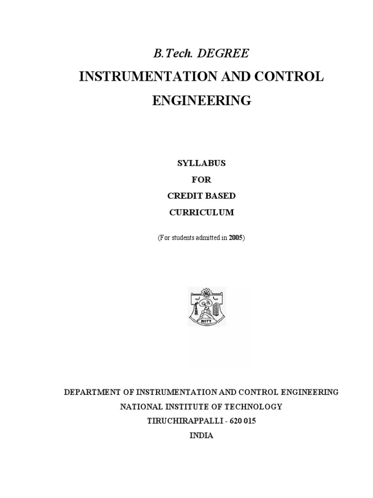 Instrumentation and Control Engineering | PDF