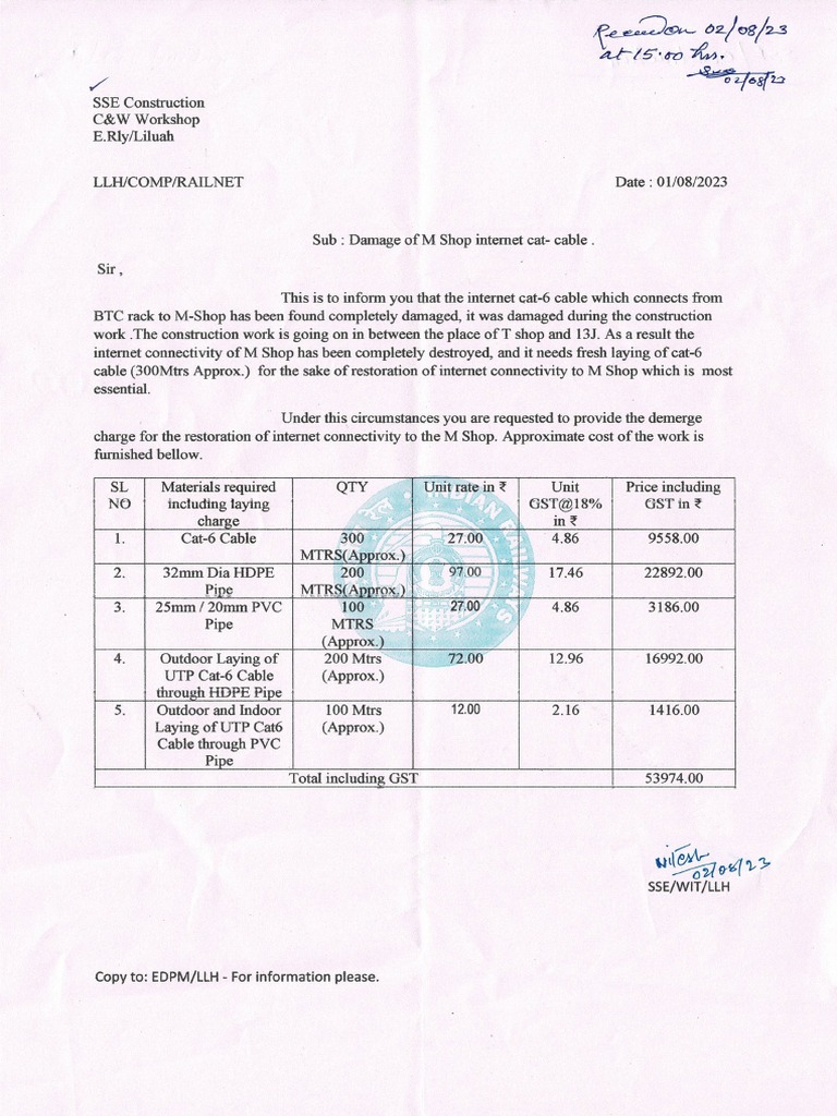 EDPM LETTER Demurrage 2023-08-02 - 150945 | PDF