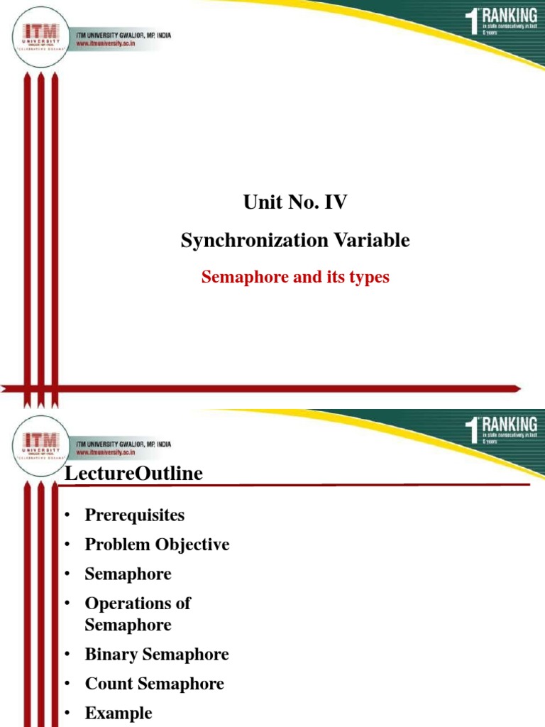 Lecture 39 - Semaphores and Its Types | PDF | Software Engineering | System Software