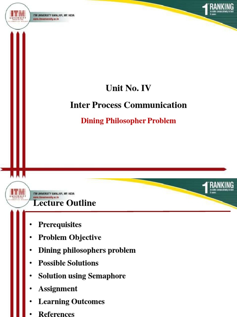 Lecture 41 - Dining Philosophers Problem | PDF | Distributed Computing ...