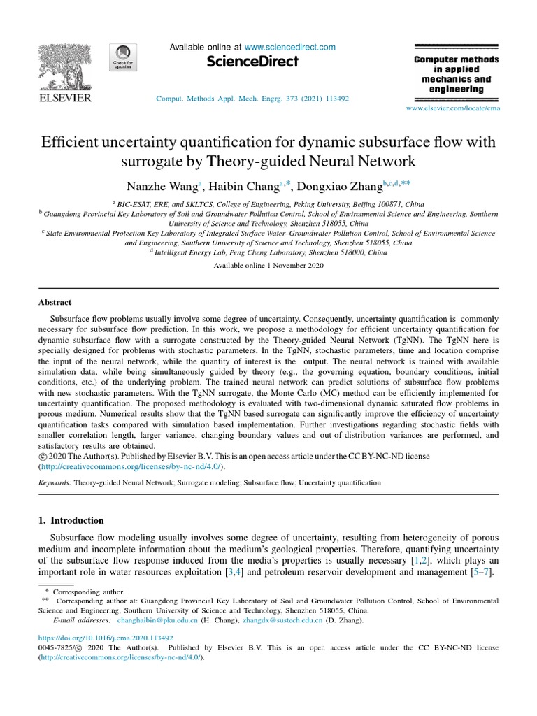 Zhang Dongxiao-Efficient Uncertainty Quantification For Dynamic Subsurface Flow With Surrogate ...