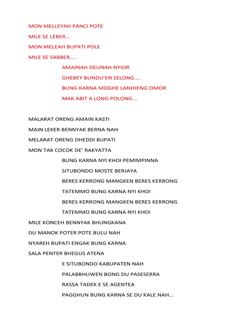 Mon Melleyah Panci Pote | PDF