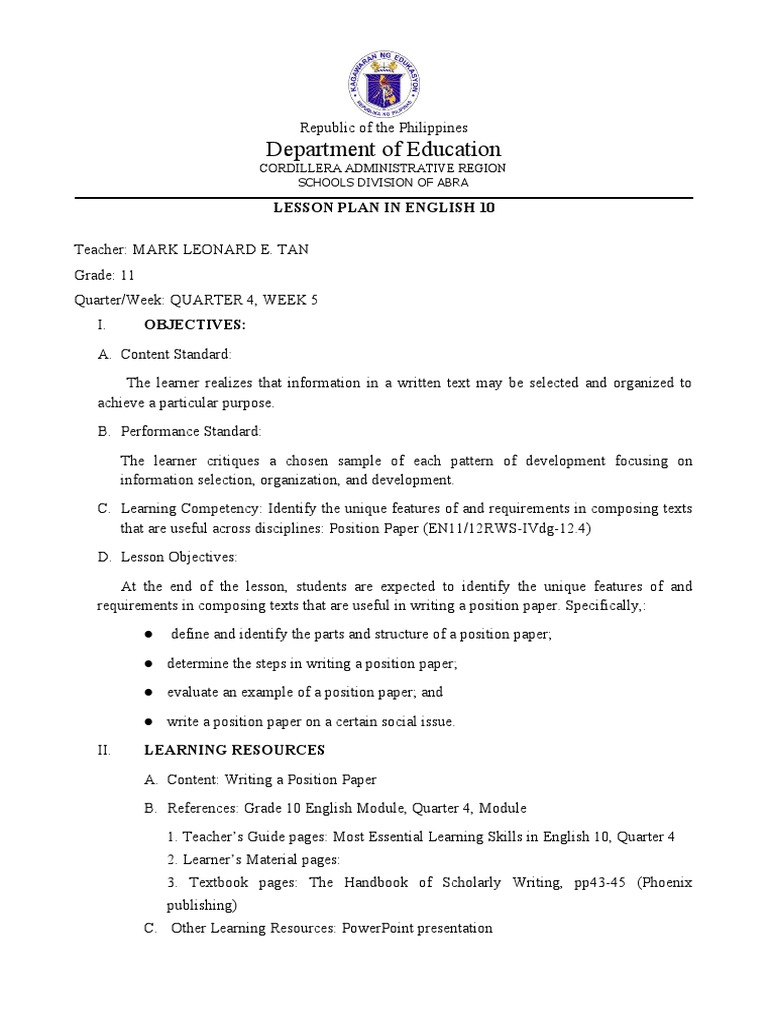 DLP - Grade 11 | PDF | Definition | Question