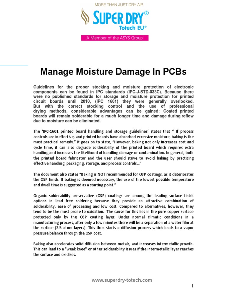 Managing Moisture Damage in PCBs 1 | PDF | Printed Circuit Board ...