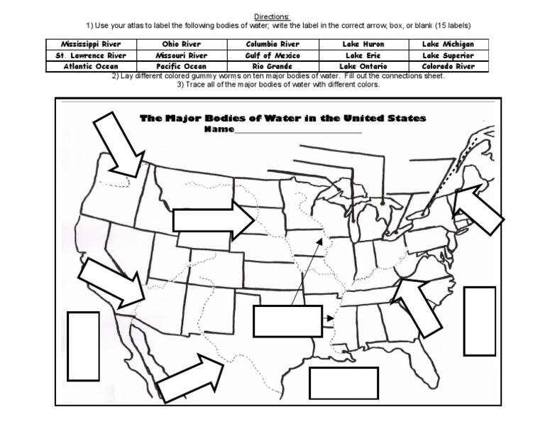 Map Of Major Bodies Of Water In Us North America: PHYSICAL GEOGRAPHY