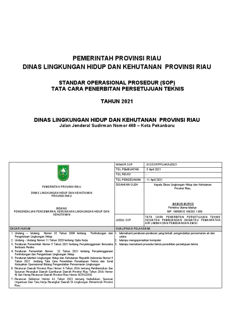 Sop Pertek Pdf
