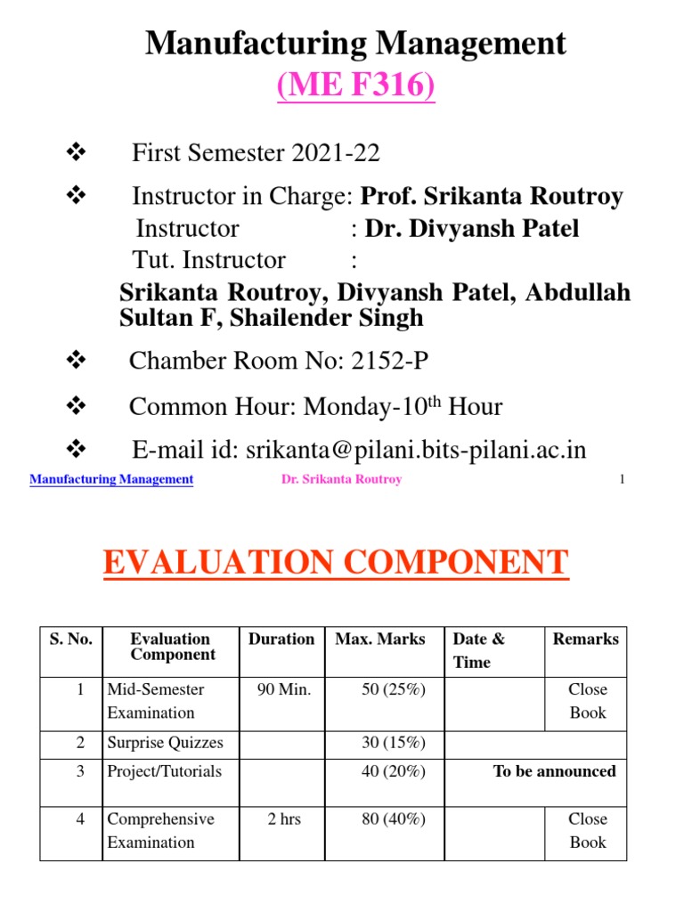 Manufacturing Management Course Overview | PDF | Product Lifecycle ...