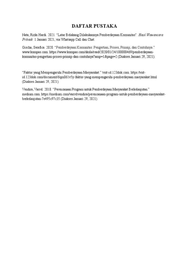 Daftar Pustaka Makalah Sosiologi | PDF